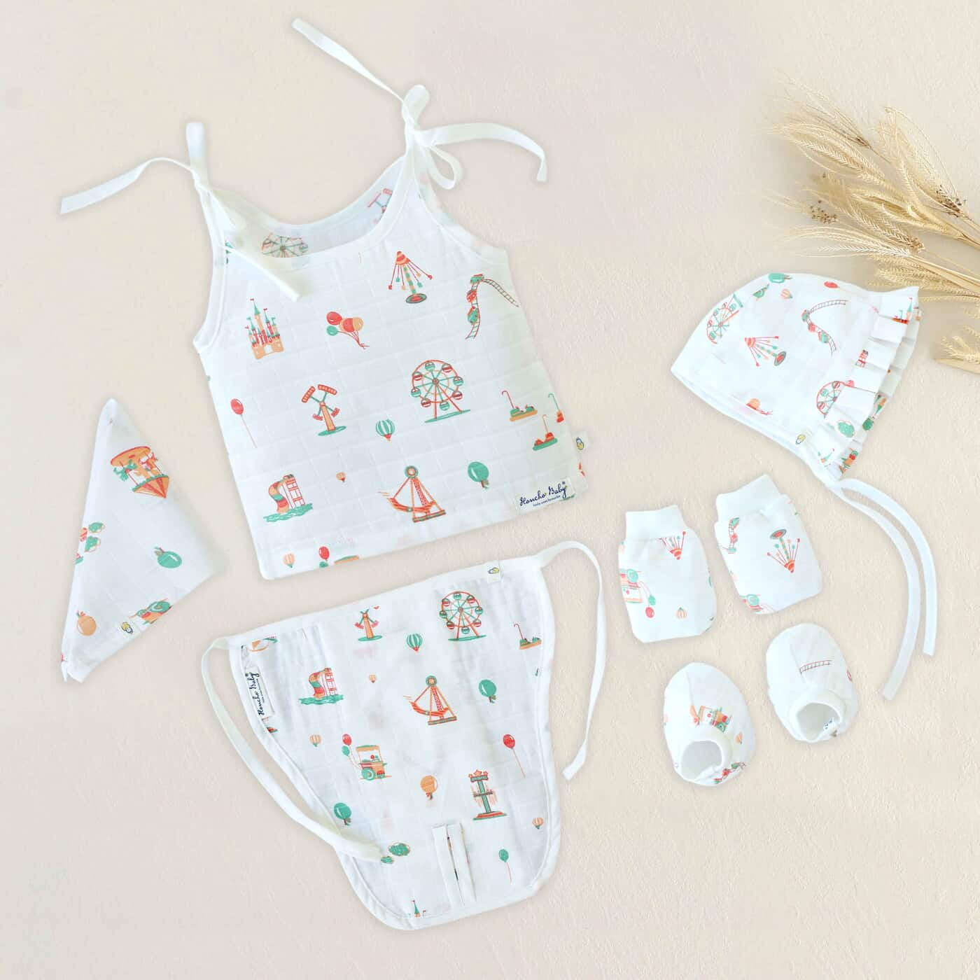Baby essential Starter gift Kit - 6 piece set - Carnival Fun – Honcho Baby